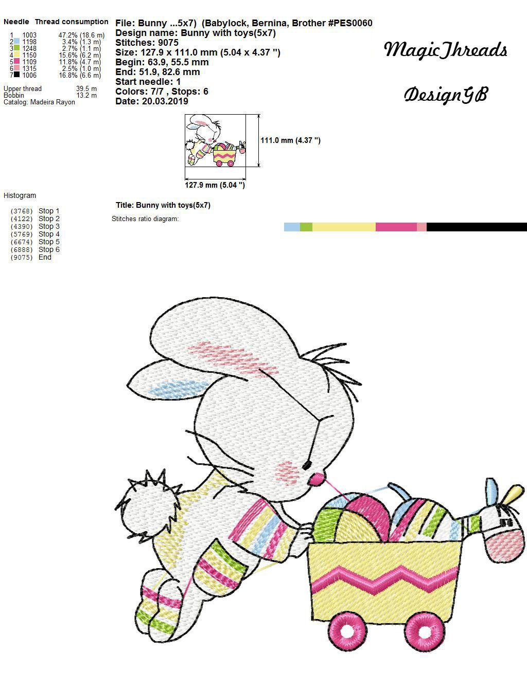 Bunny With Toys Machine Embroidery Design Embroidery Bunny - Etsy