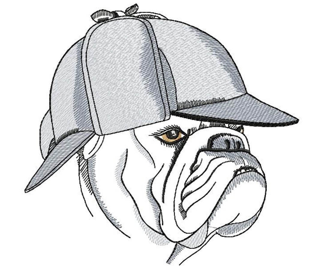 Bulldog Machine Embroidery Design, Embroidery Dog, Bulldog Head ...