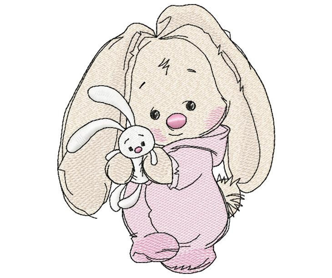 Bunny Mi Machine Embroidery Design Embroidery Bunny Kids - Etsy