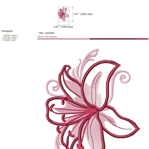 Lily Blooms Machine Embroidery Design, Embroidery Flowers, Embroidery ...