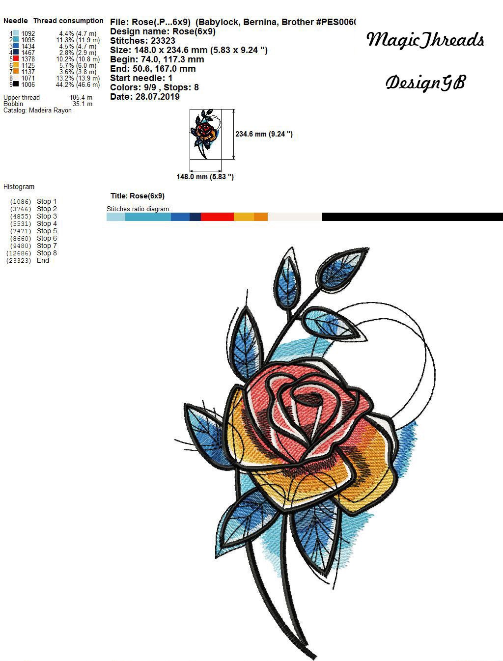 Rose Machine Embroidery Designs Rose Embroidery Flowers - Etsy