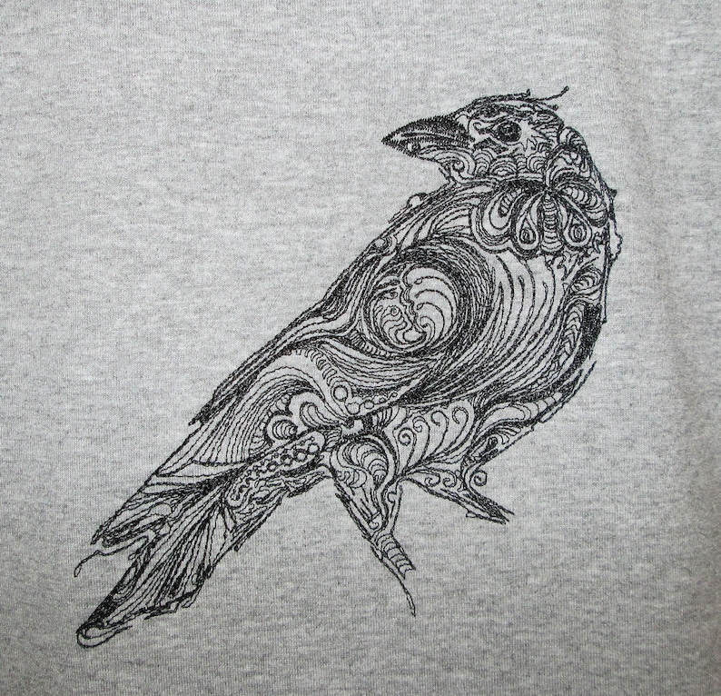 Raven Machine Embroidery Design, Embroidery Raven, Bird Design ...