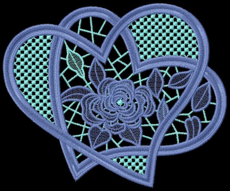Heart Machine Embroidery Design Freestanding Lace(fsl), Embroidery ...