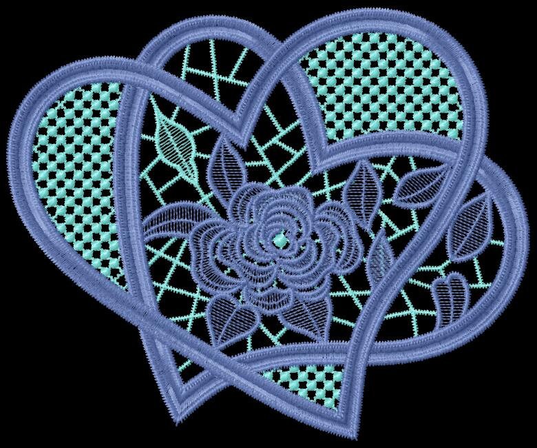 Heart Machine Embroidery Design Freestanding Lace(fsl), Embroidery ...