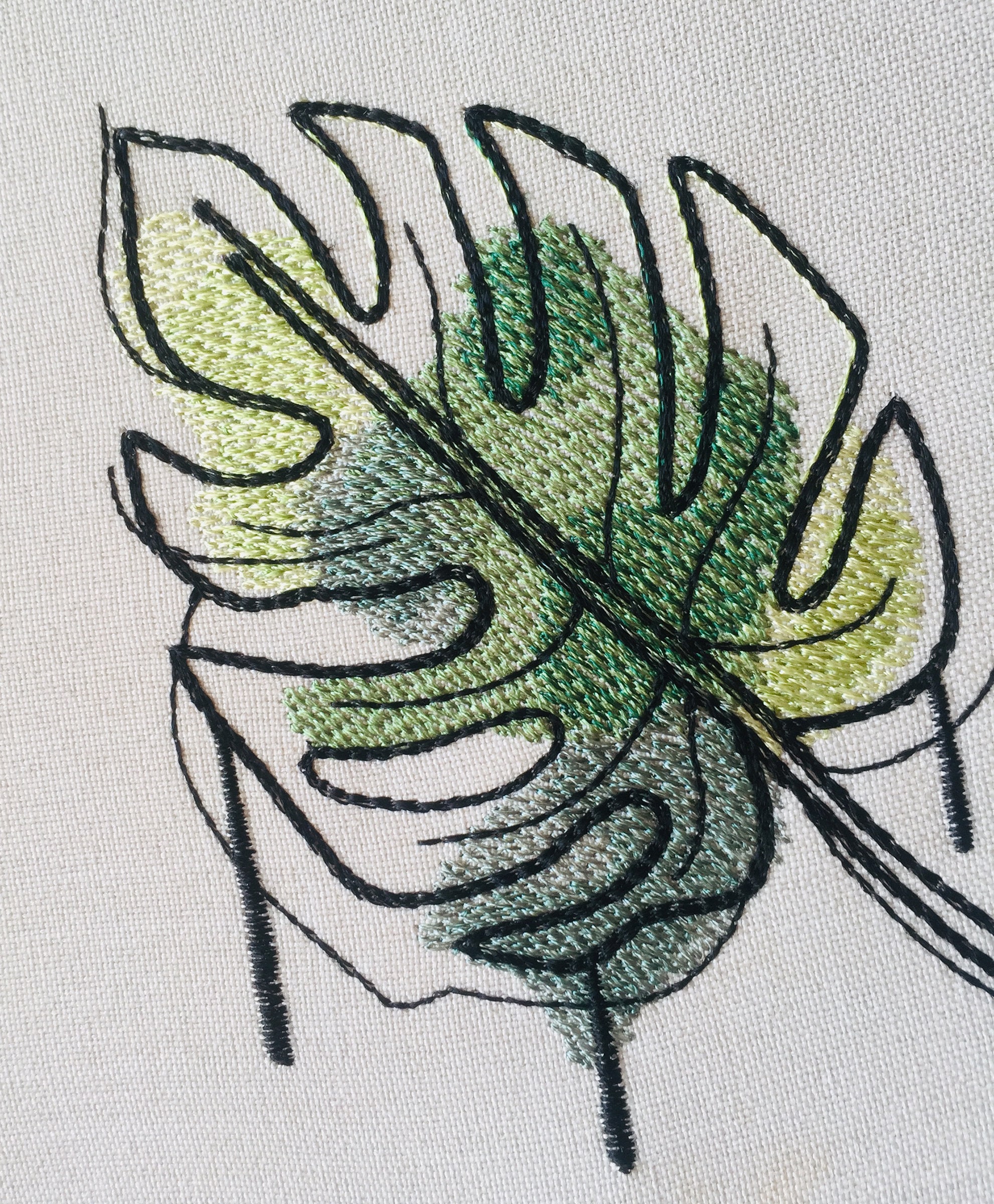 Monstera Leaf Machine Embroidery Designs Monstera Embroidery - Etsy