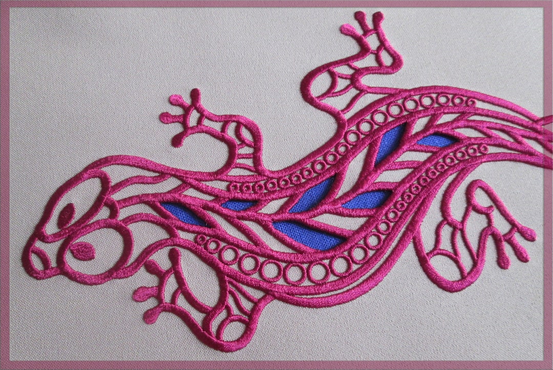 Lizard Cutwork (richelieu) Machine Embroidery Design, Embroidery ...