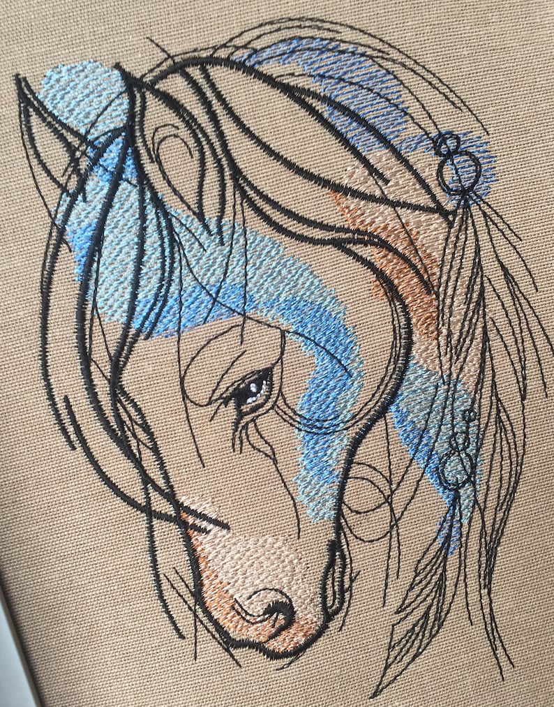 Native Horse Machine Embroidery Design Embroidery Horse | Etsy