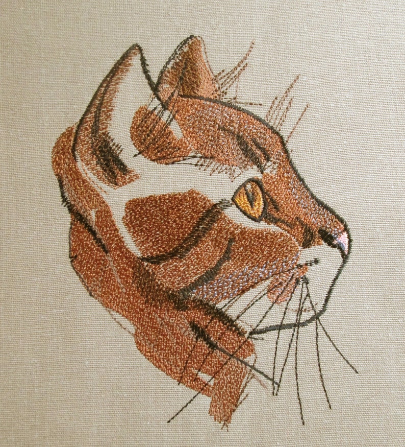 Chocolate Cat Machine Embroidery Design, Embroidery Cat, Embroidery ...