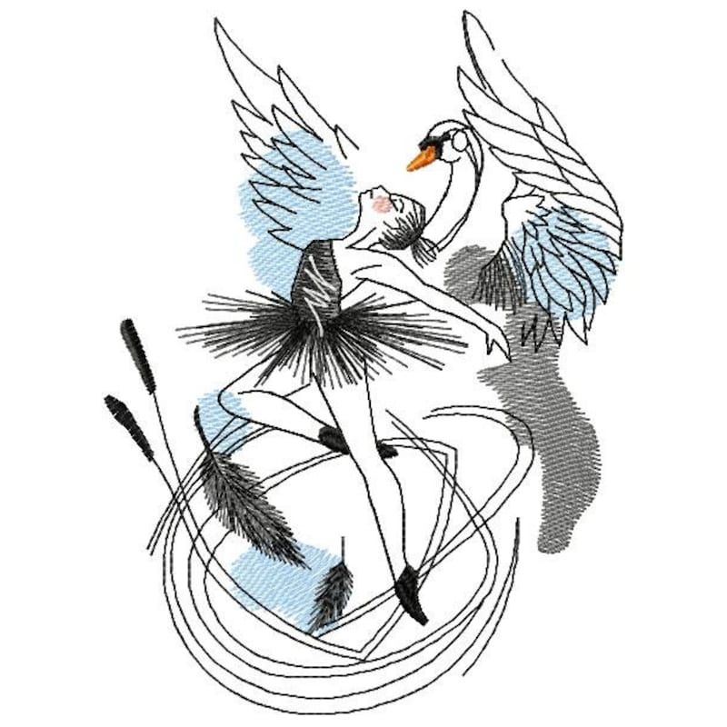 Swan Embroidery - Etsy