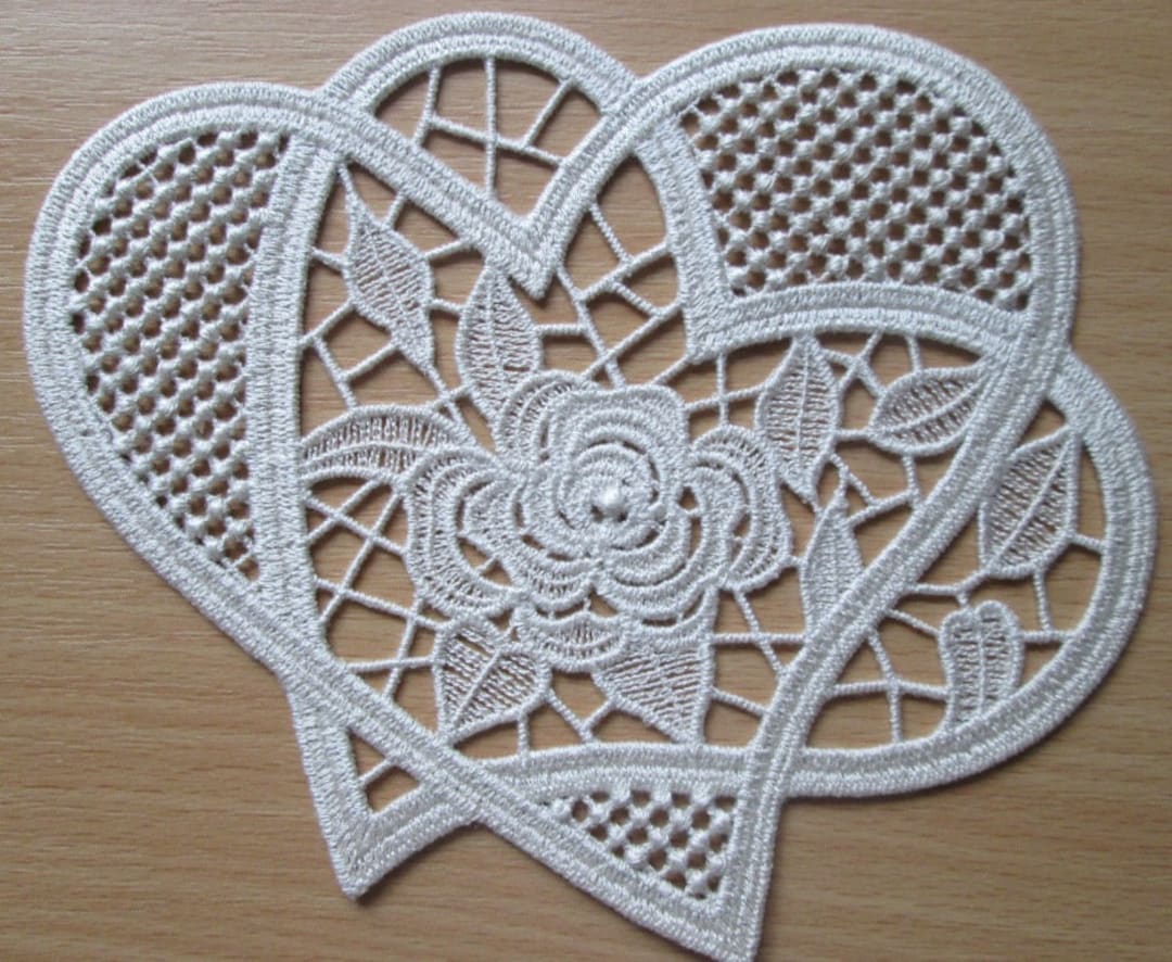 Heart Machine Embroidery Design Freestanding Lace(fsl), Embroidery ...