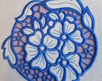 Flowers Сutwork Applique Machine Embroidery Design Cutwork | Etsy