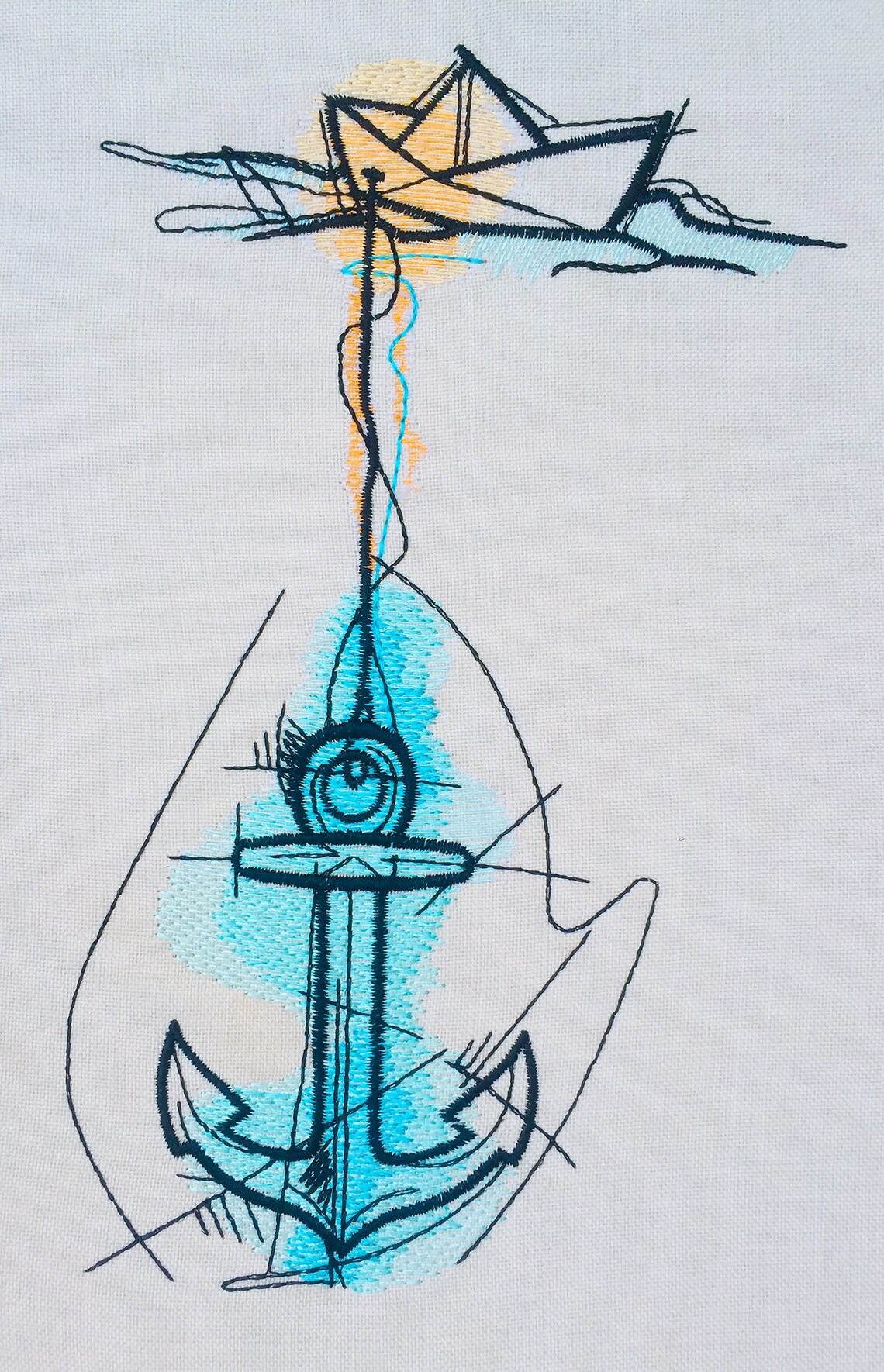 Paper Boat Machine Embroidery Designs, Ship and Anchor Embroidery ...
