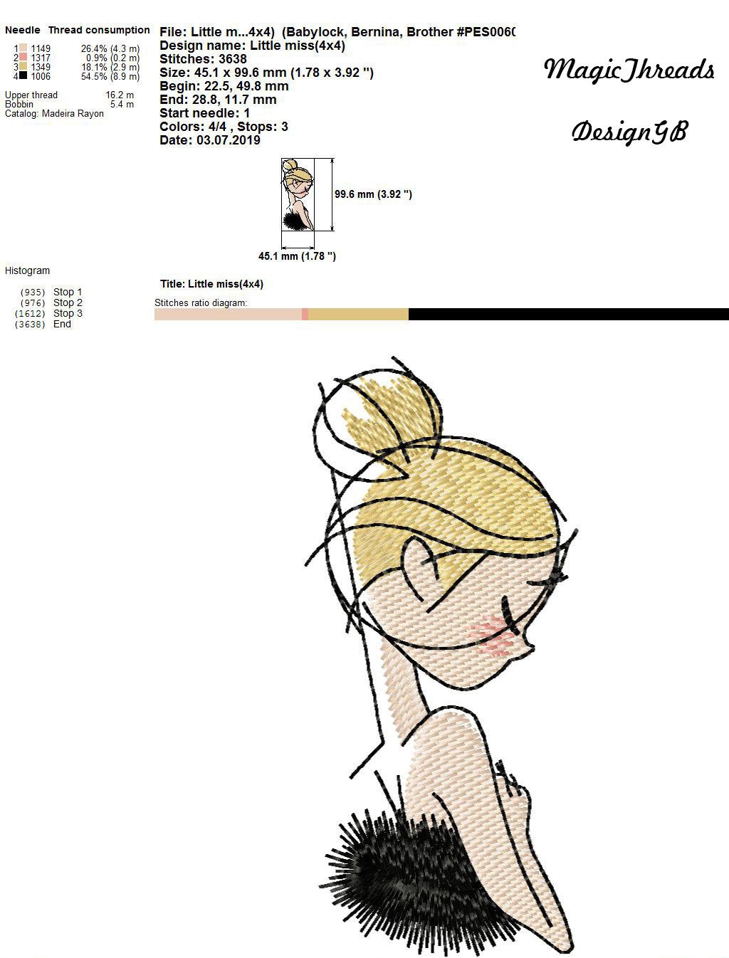 Little Miss Machine Embroidery Design Embroidery Girl Kids - Etsy