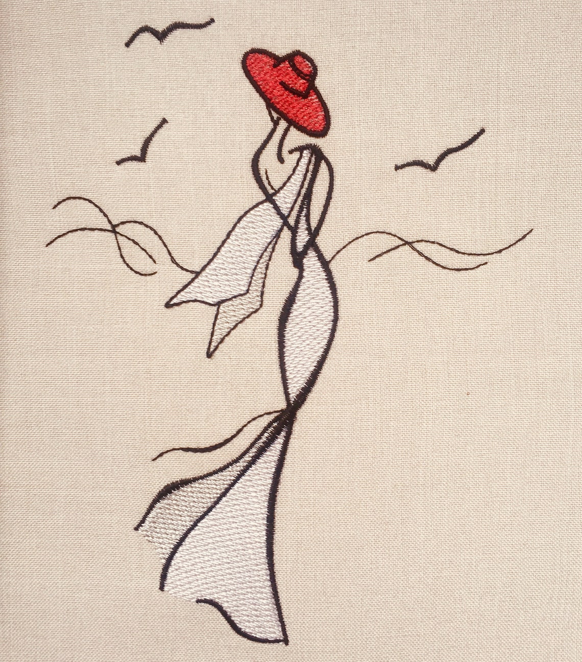 Female Art Machine Embroidery Design Embroidery Female | Etsy