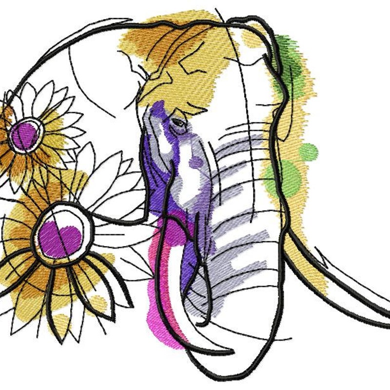 Rainbow Elephant - Etsy
