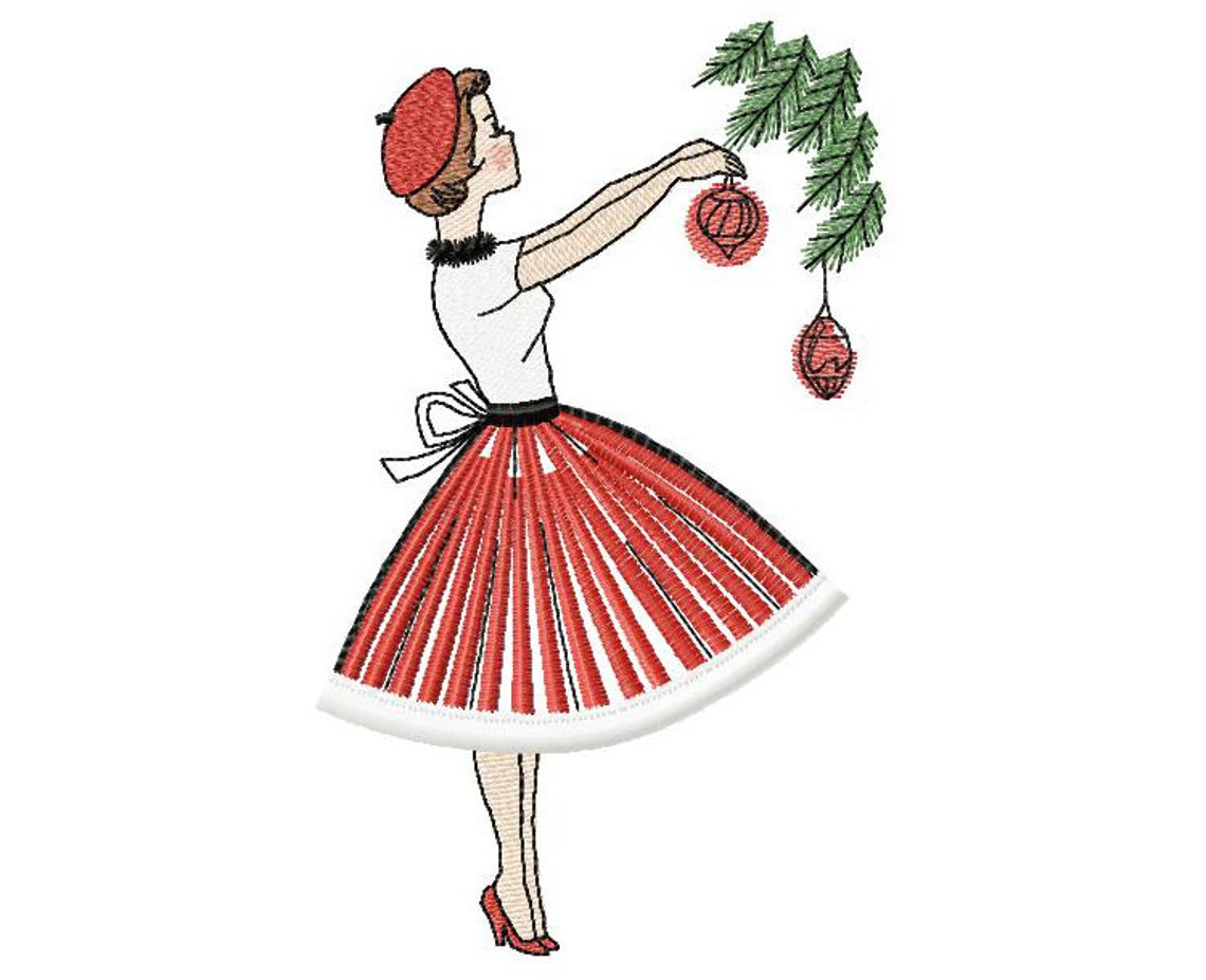 Christmas Eve Machine Embroidery Design Fringe Christmas - Etsy