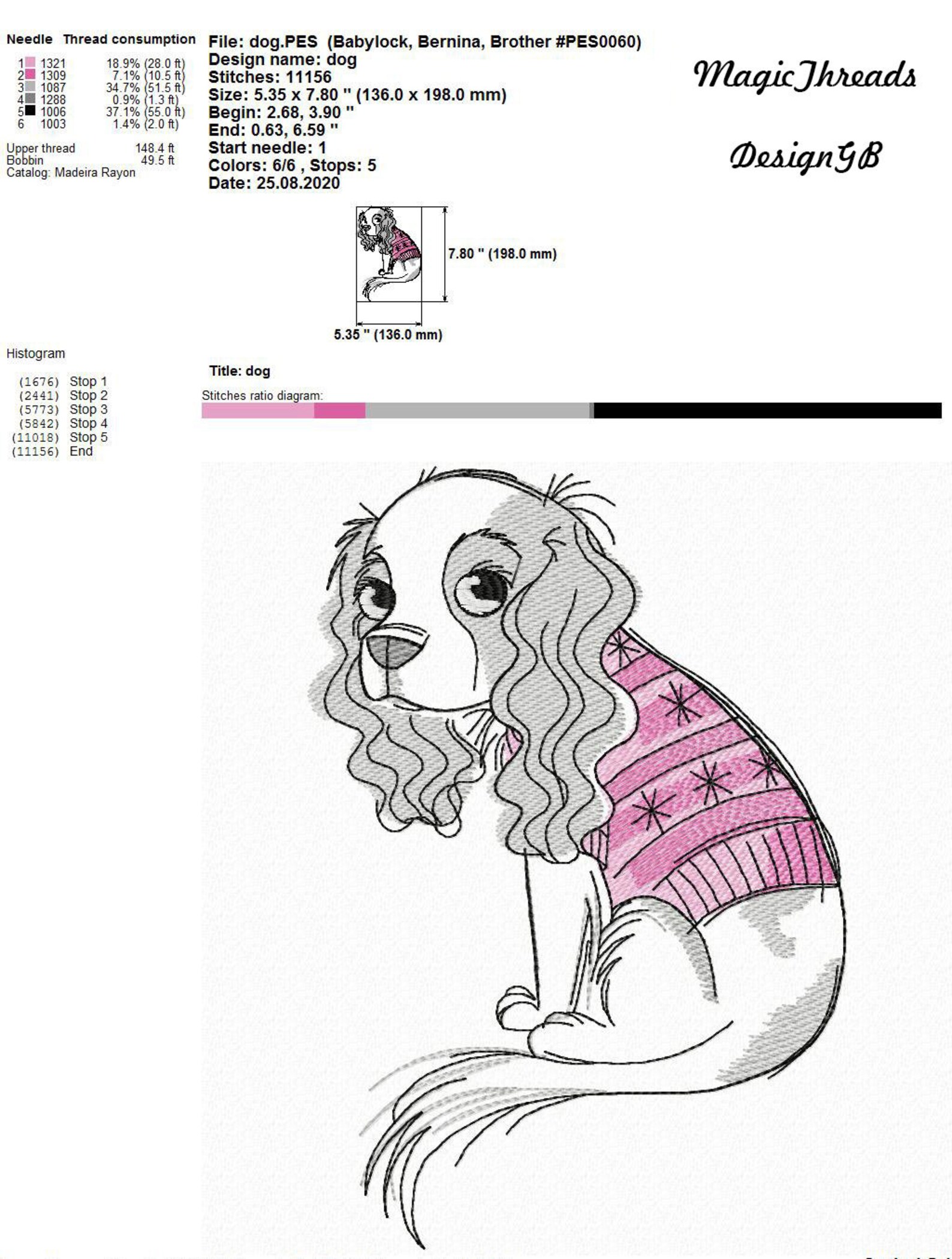 Puppy Dog Machine Embroidery Design Dog Embroidery Animal | Etsy