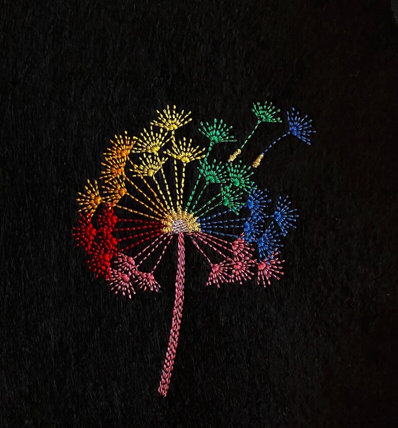 Dandelion Machine Embroidery Design, Spring Flower Designs, Floral ...