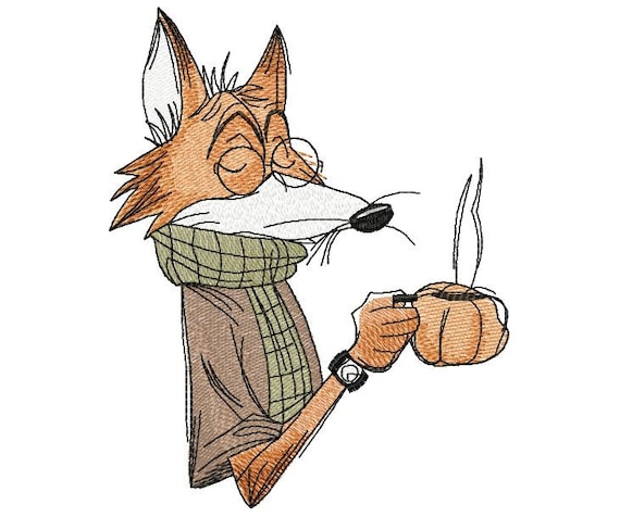 Fox Good Morning Machine Embroidery Design Embroidery Fox - Etsy