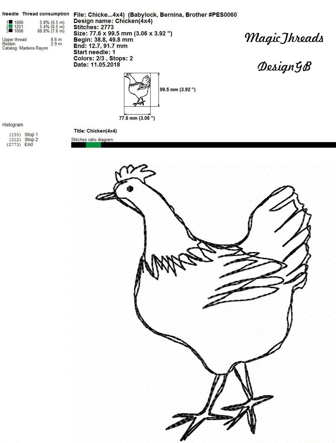 Chicken Machine Embroidery Design Applique Chicken - Etsy