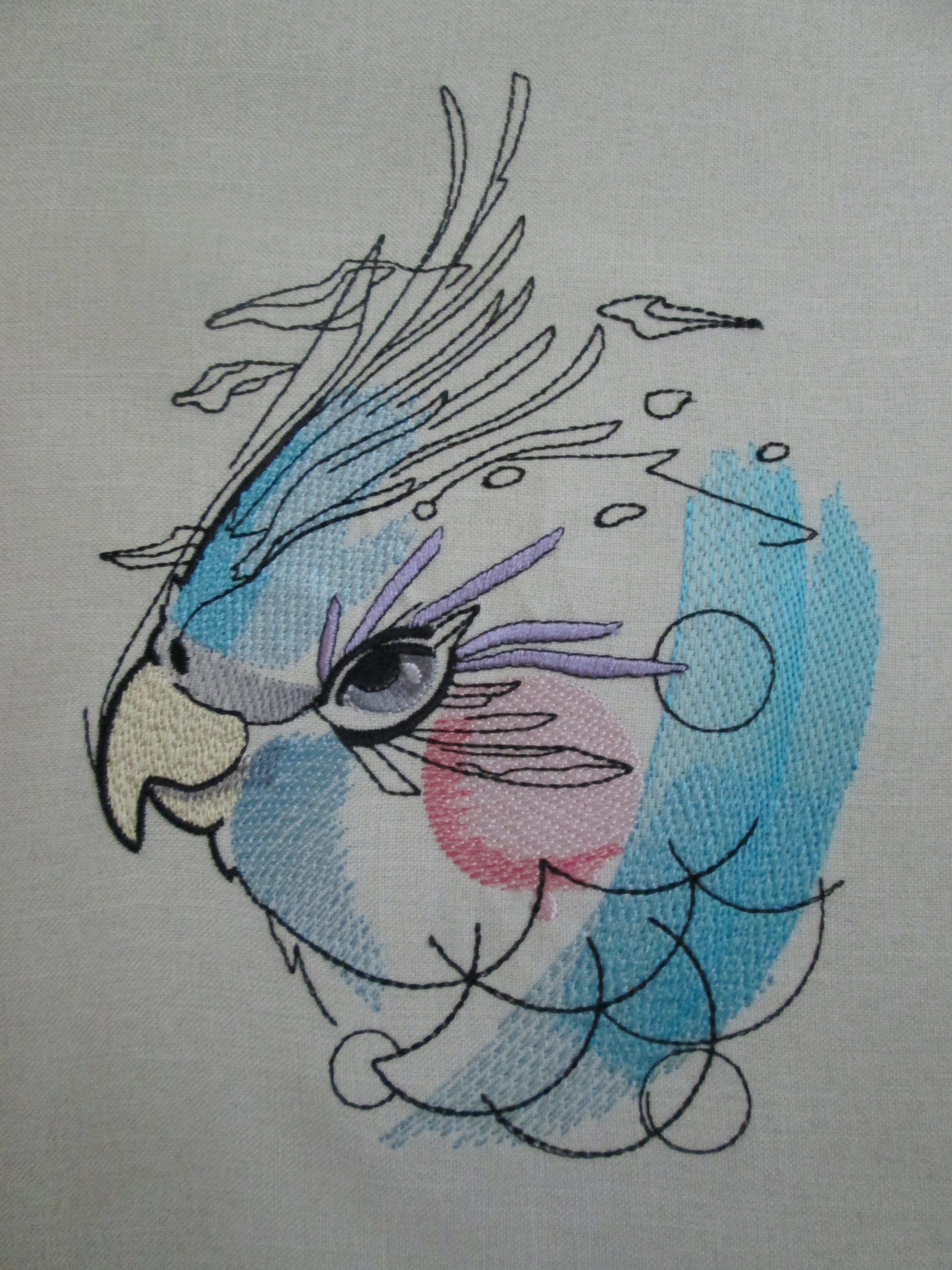 Parrot Machine Embroidery Design, Embroidery Parrot, Tropical Bird ...