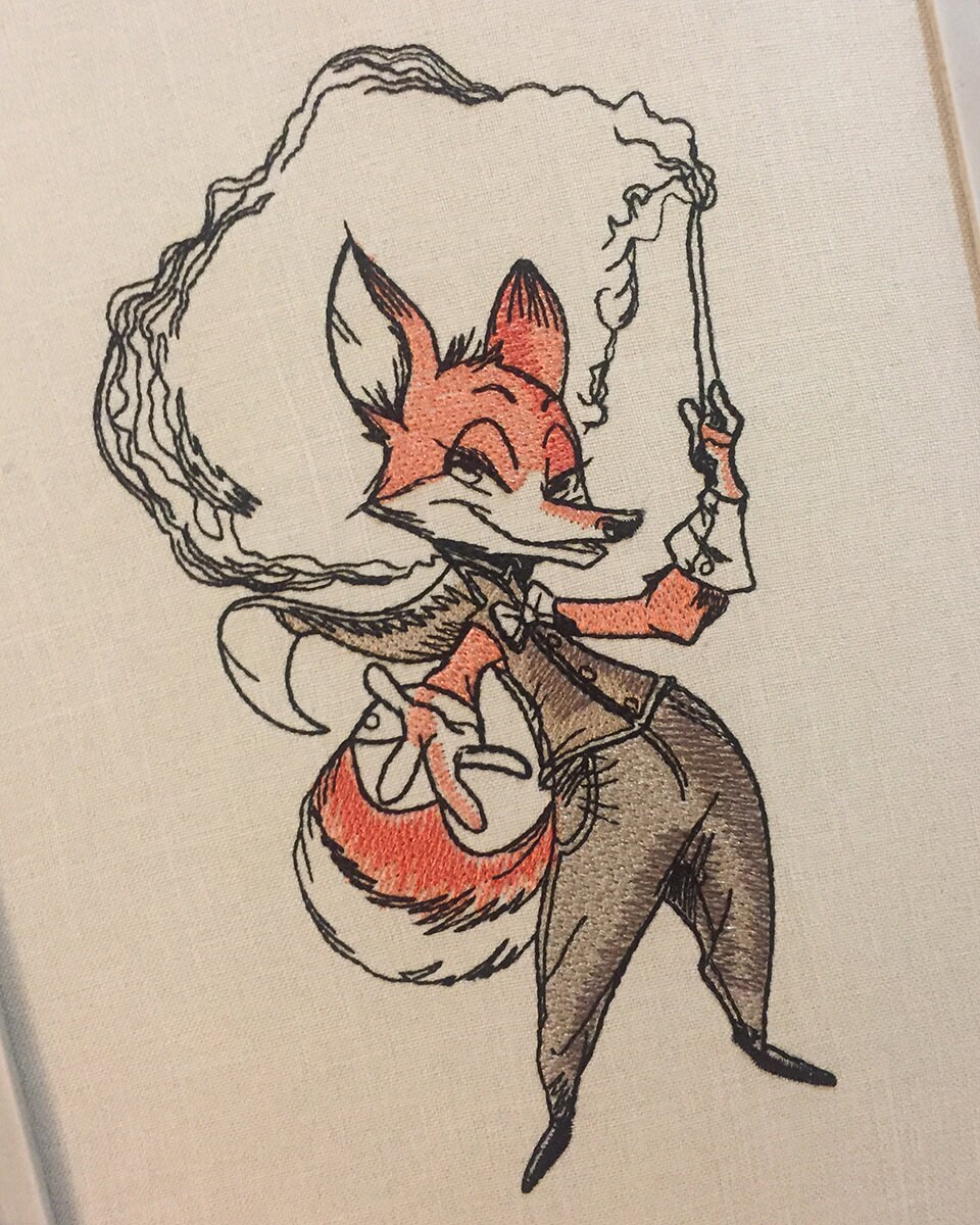 Fox Magical Machine Embroidery Design Embroidery Fox - Etsy