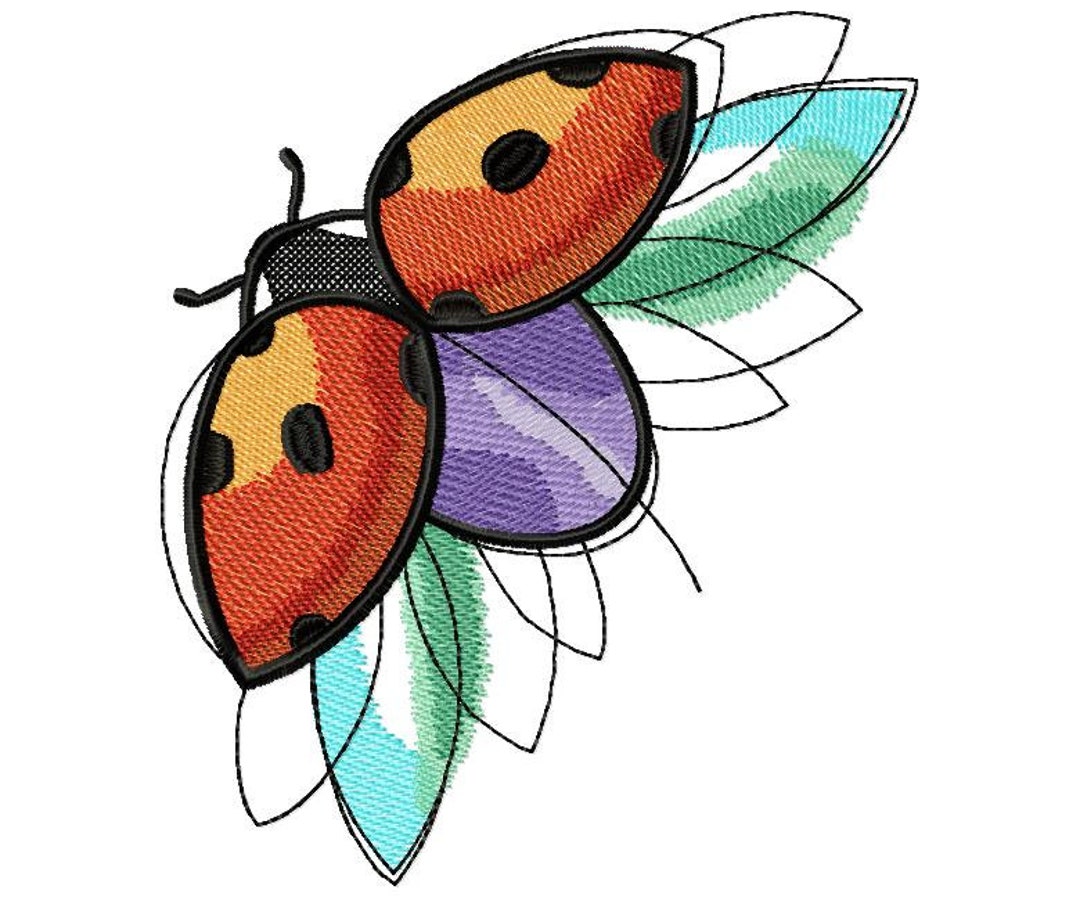 Ladybug Machine Embroidery Designs, Insects Embroidery 4*4, 5*7, 6*8, 6 ...