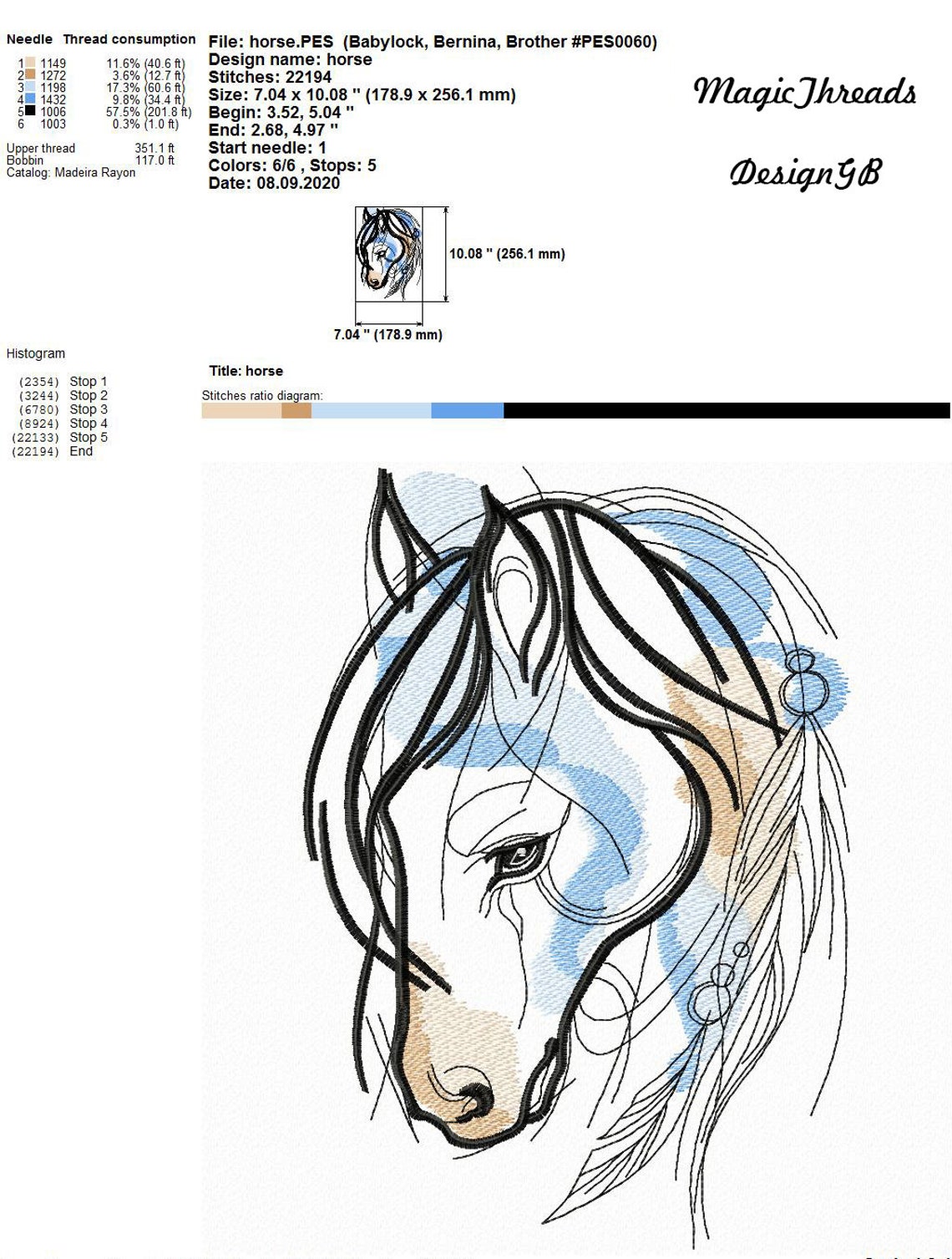 Native Horse Machine Embroidery Design Embroidery Horse | Etsy