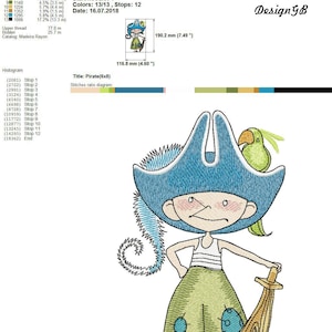 Little Pirate Machine Embroidery Design, Embroidery Boy, Kids Design ...