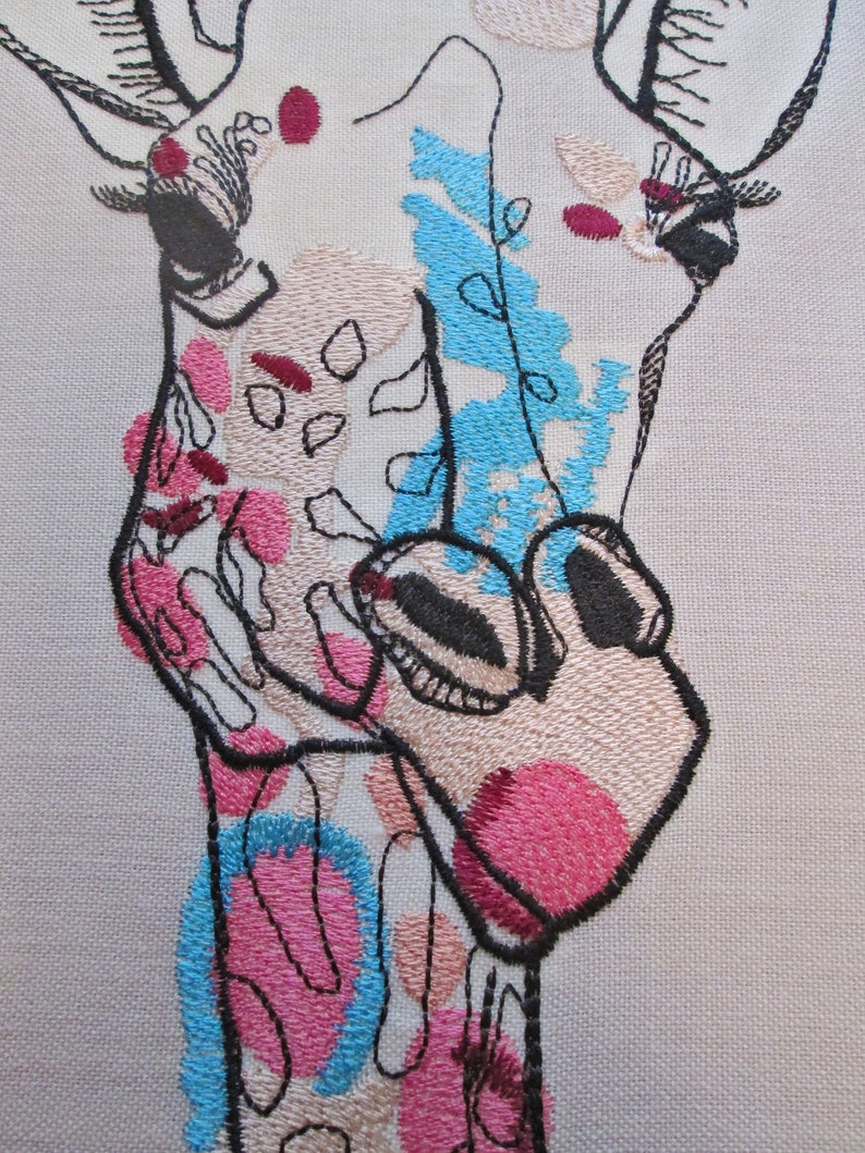 Spirit Giraffe Machine Embroidery Design Embroidery Giraffe - Etsy