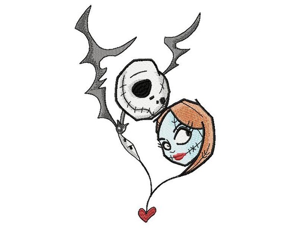 Valentines Jack&sally Machine Embroidery Design Nightmare - Etsy