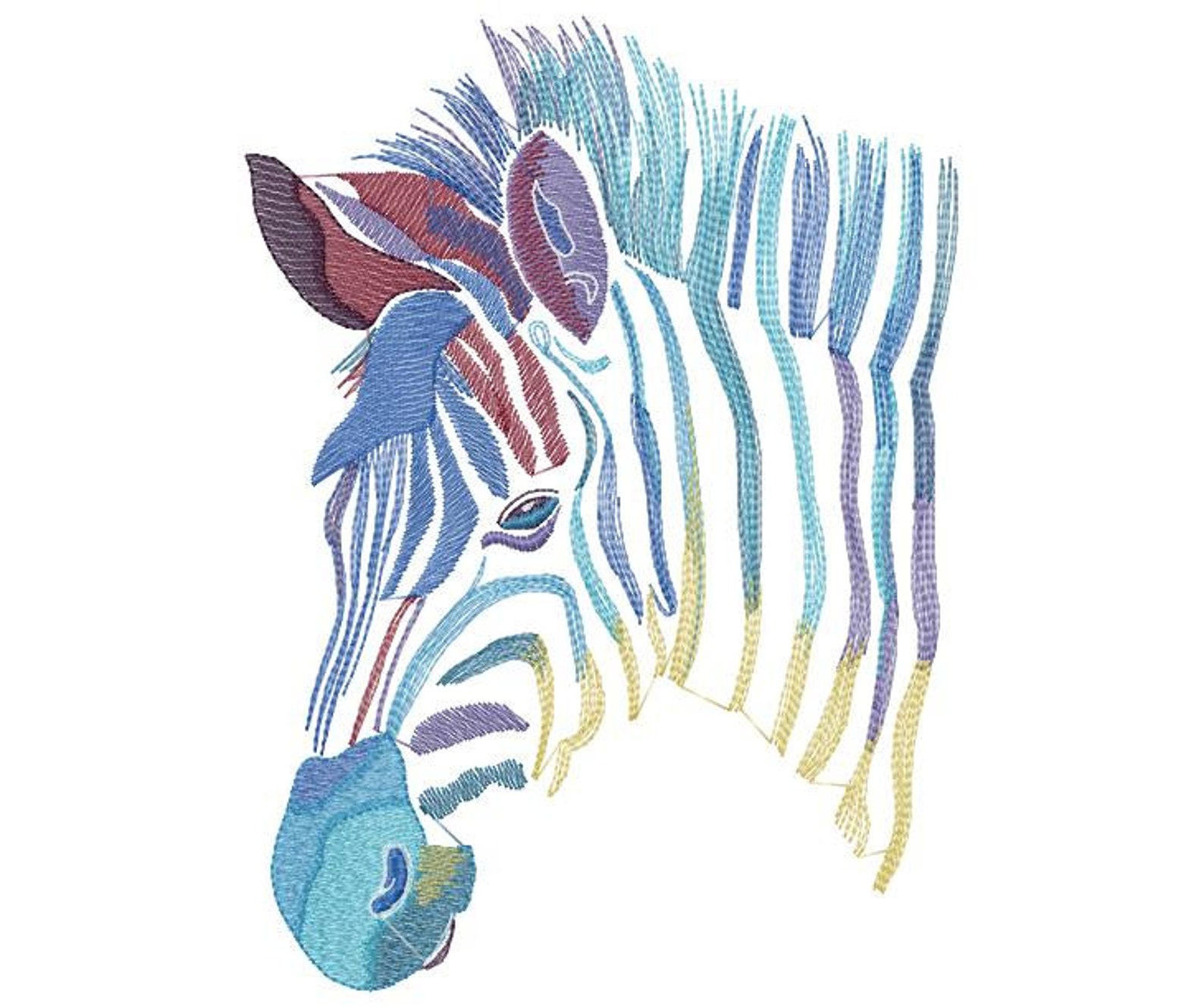 Rainbow Zebra Machine Embroidery Design Embroidery Zebra - Etsy