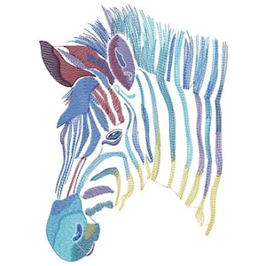 Rainbow Zebra Machine Embroidery Design, Embroidery Zebra, Embroidery ...