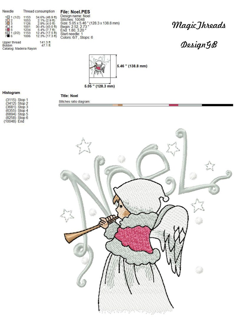 Noel Machine Embroidery Design Christmas Angel Design - Etsy