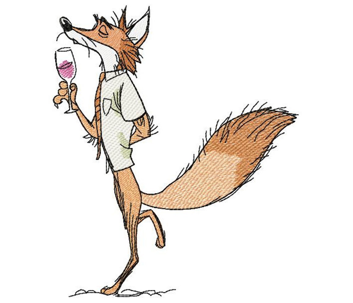 Fantastic Mr. Fox Machine Embroidery Design Embroidery Fox | Etsy
