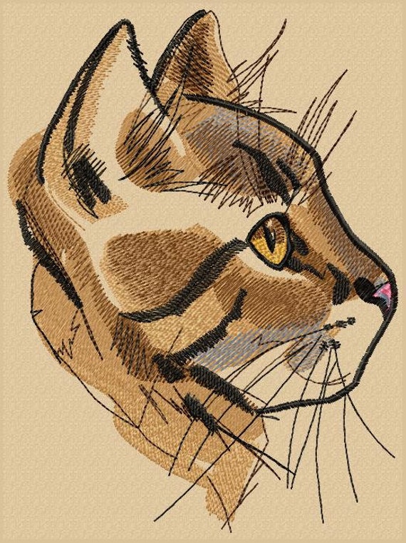 Chocolate Cat Machine Embroidery Design Embroidery Cat - Etsy