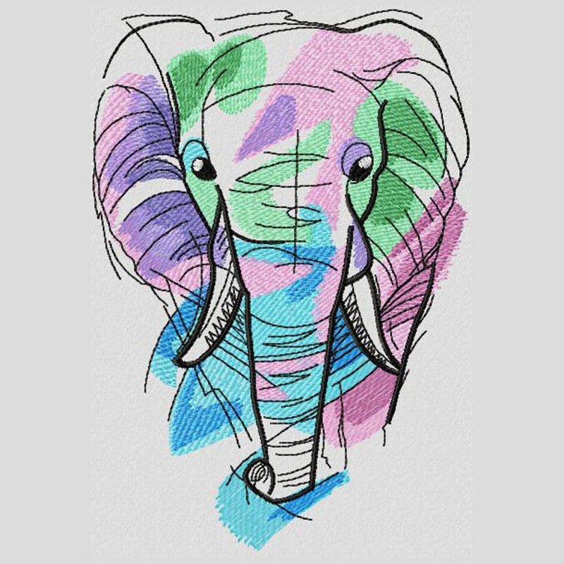 Elephant Machine Embroidery - Etsy