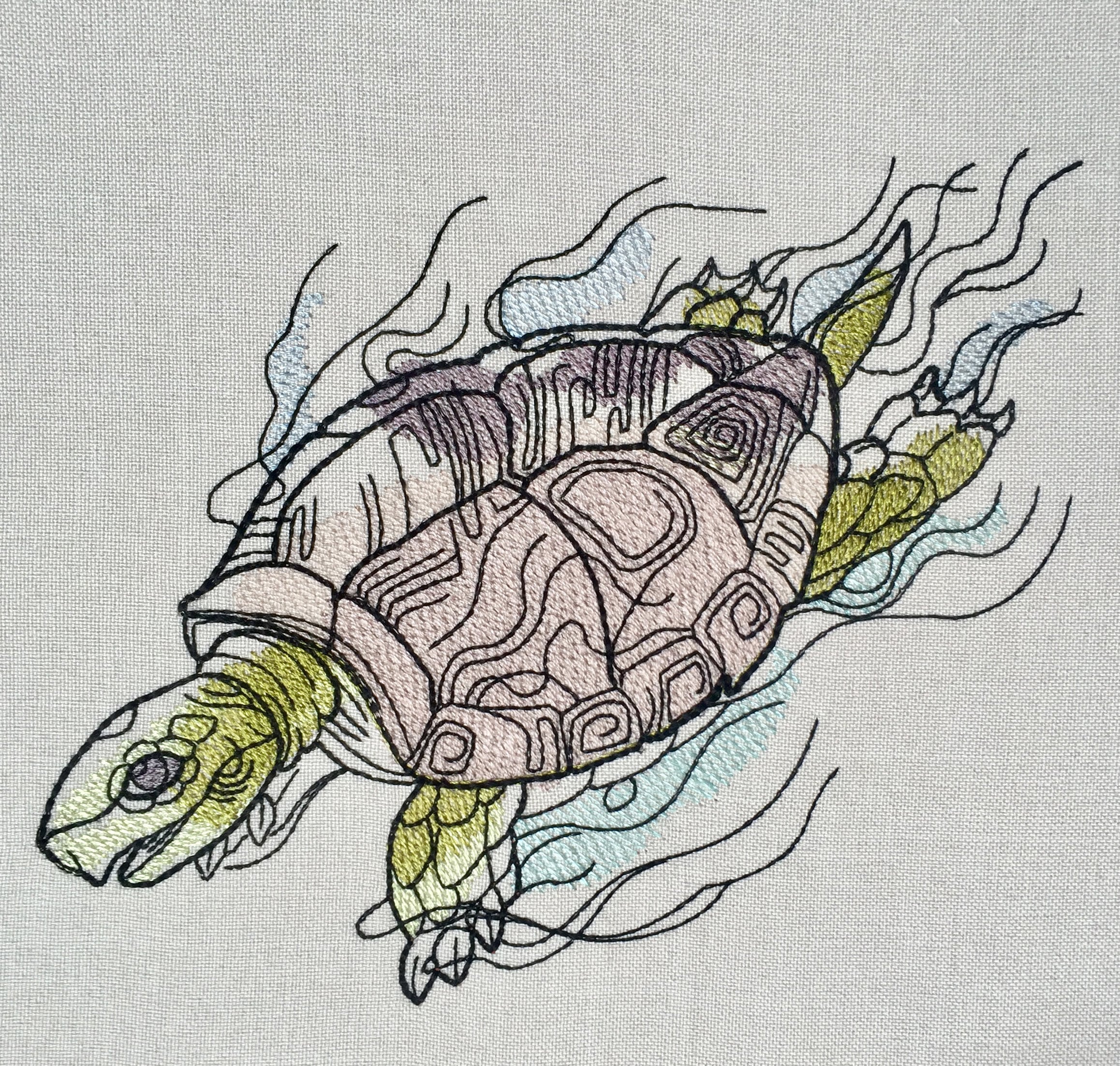 Sea Turtle Embroidery Design Embroidery Turtle Marine | Etsy