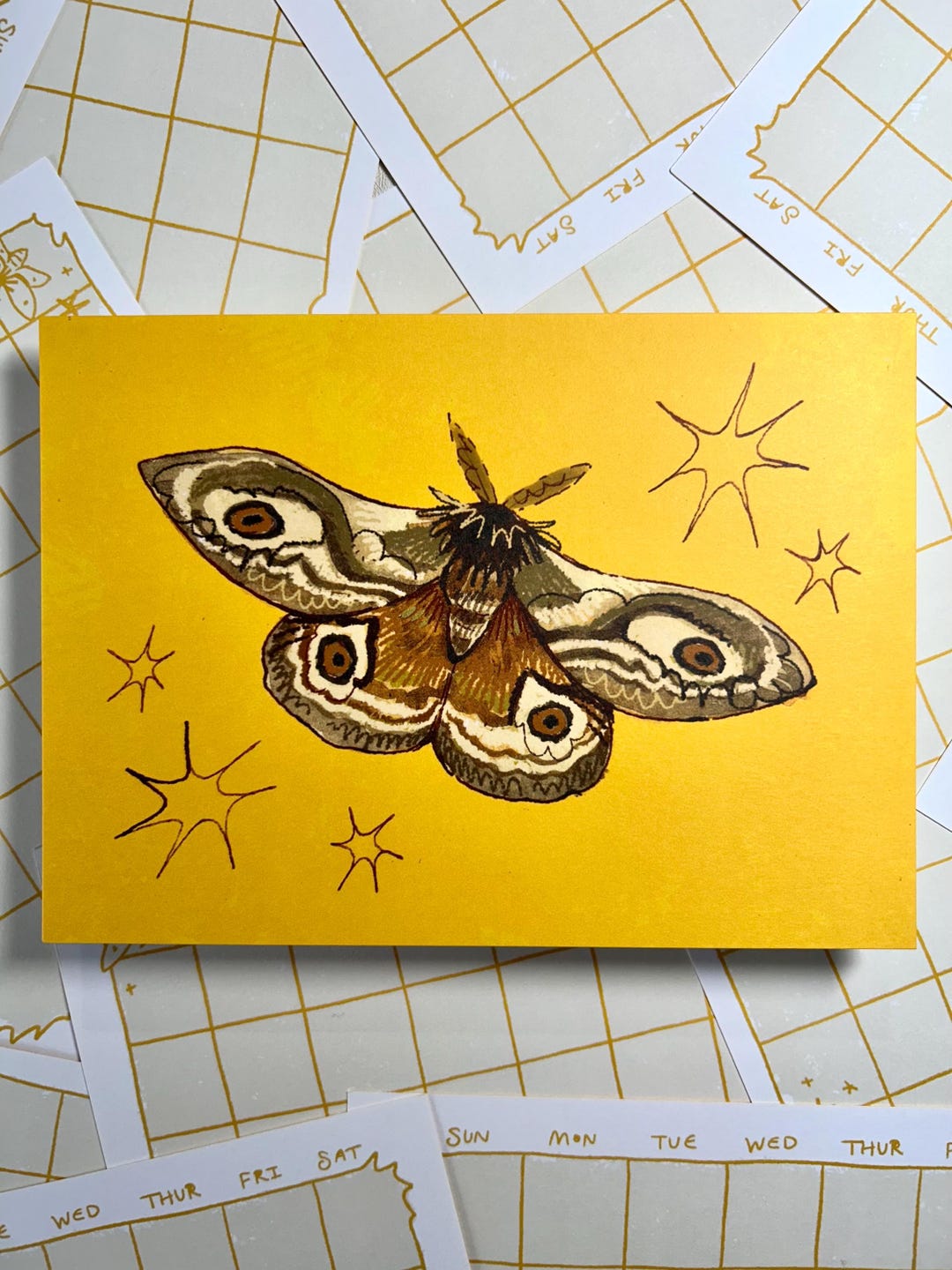 Moth Calendar Art Print - Etsy