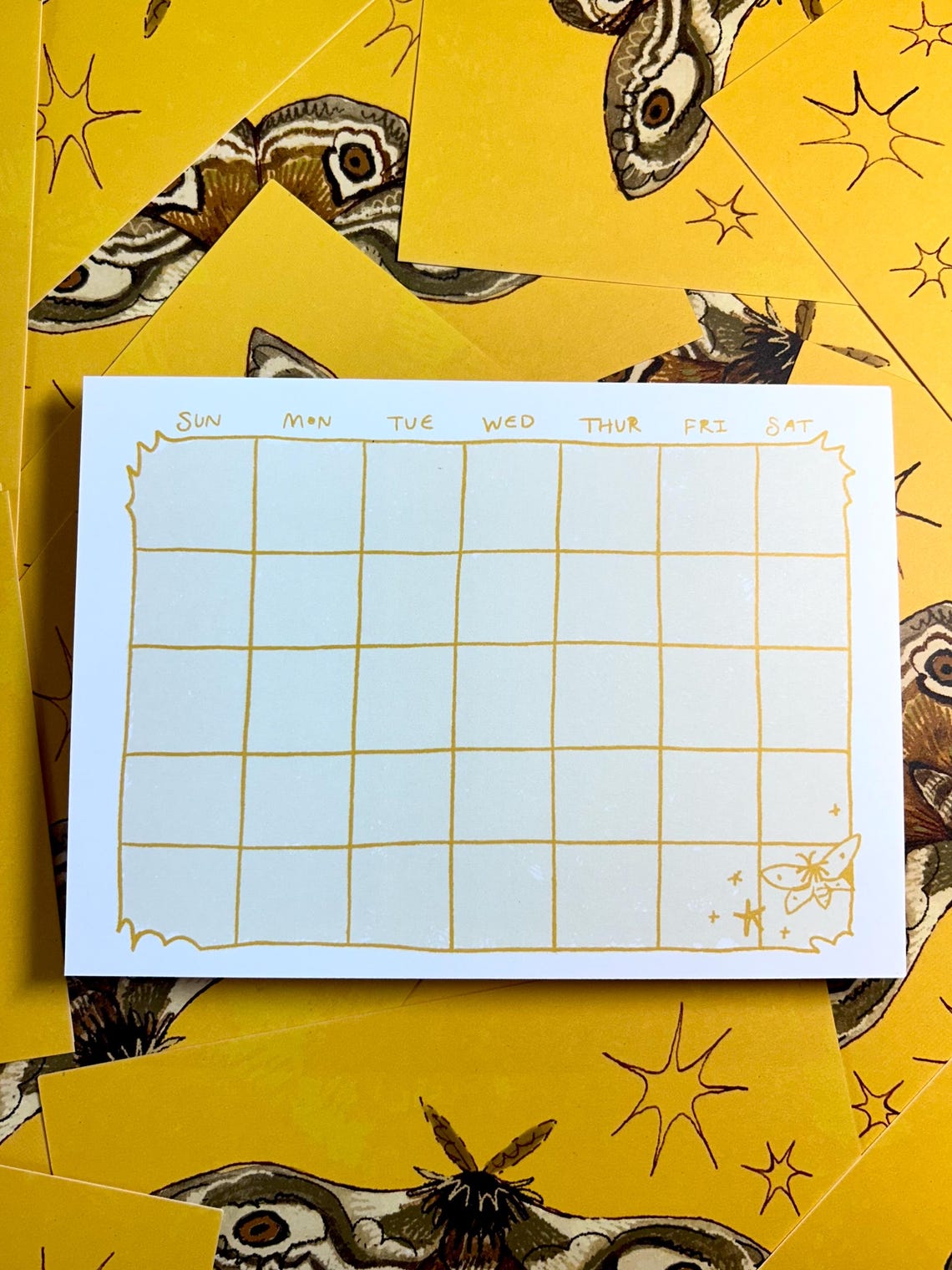 Moth Calendar Art Print - Etsy