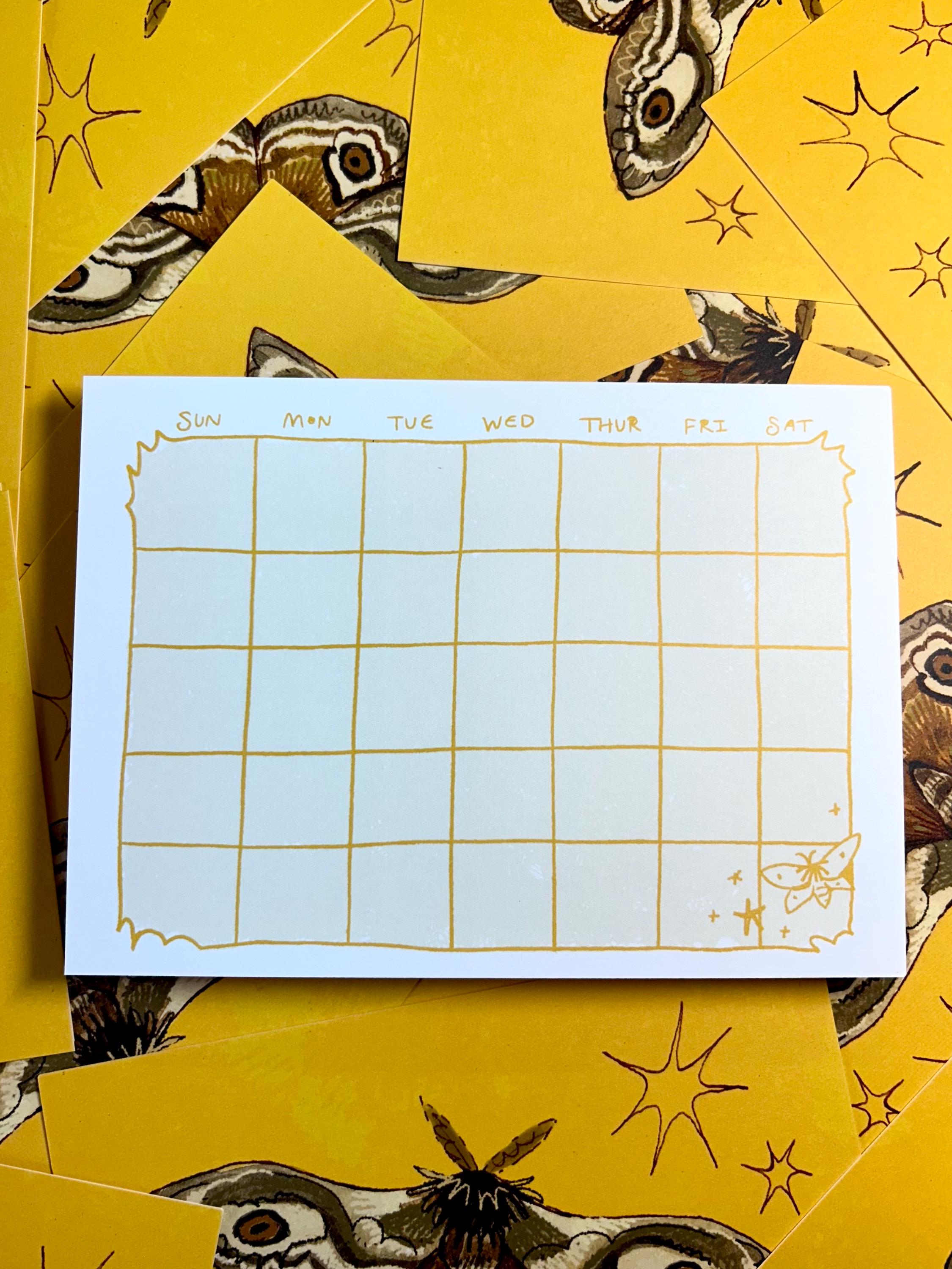 Moth Calendar Art Print - Etsy