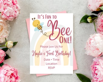 Fun to Bee One Invitation - Etsy