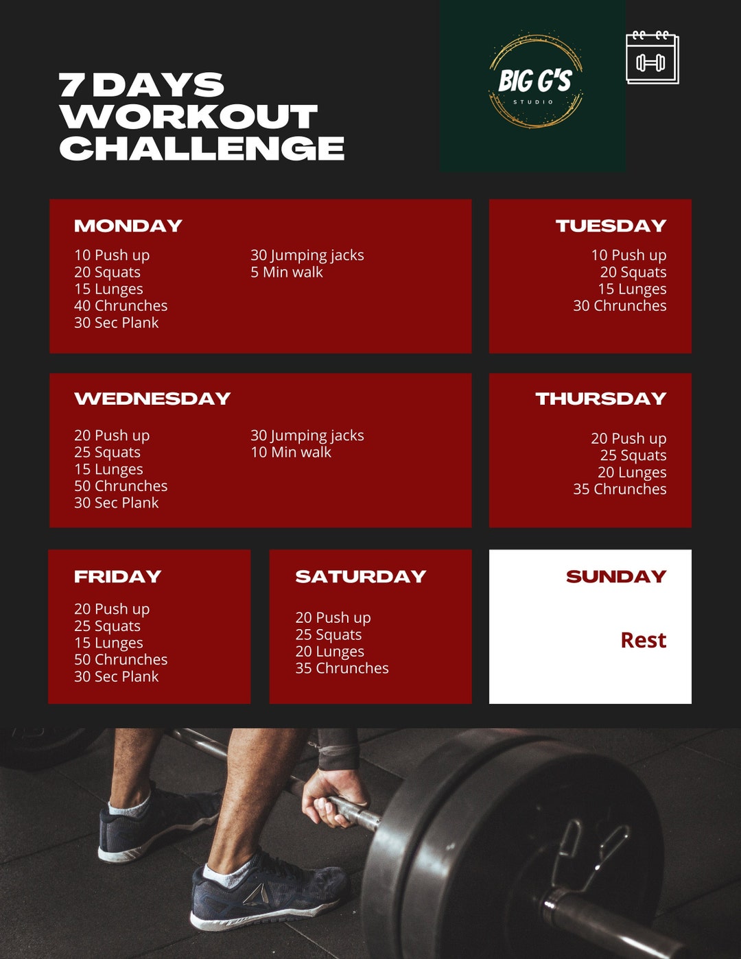 Weekly Workout Planner Printable, Track Your Workouts - Etsy