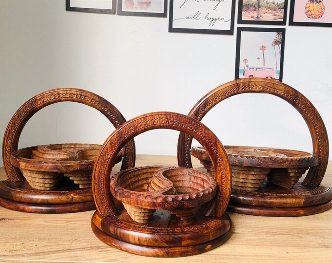Collapsible Basket / Wooden Trivet to Basket / Handmade - Etsy