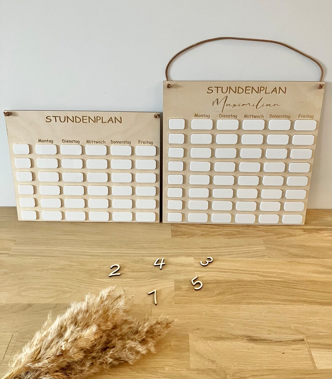 Personalized Wooden Timetable Wipeable - Etsy
