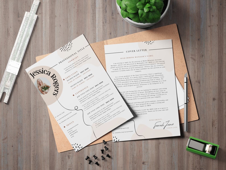 Resume Template With Photo, Professional Resume Template for CANVA ...