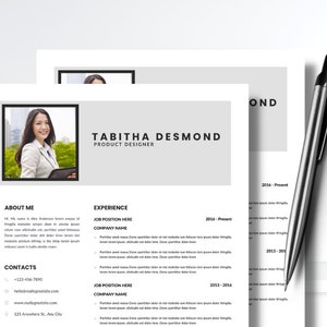 Resume Template, Professional Modern Resume Template for Pages, Canva ...