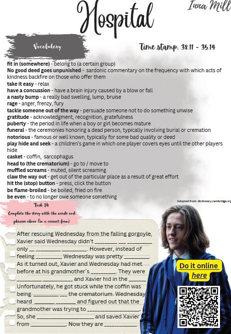 Wednesday Workbook / Episode 1 / Step-by-step Tasks (Download Now) - Etsy