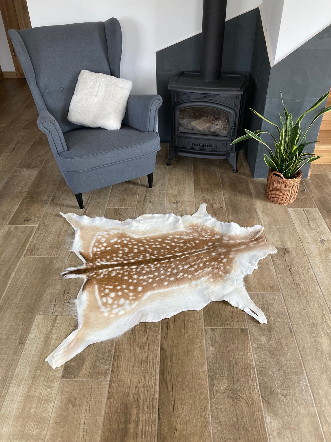 Summer Fallow Deer Rug - Eco Tanned - Premium Quality - Natural Leather ...