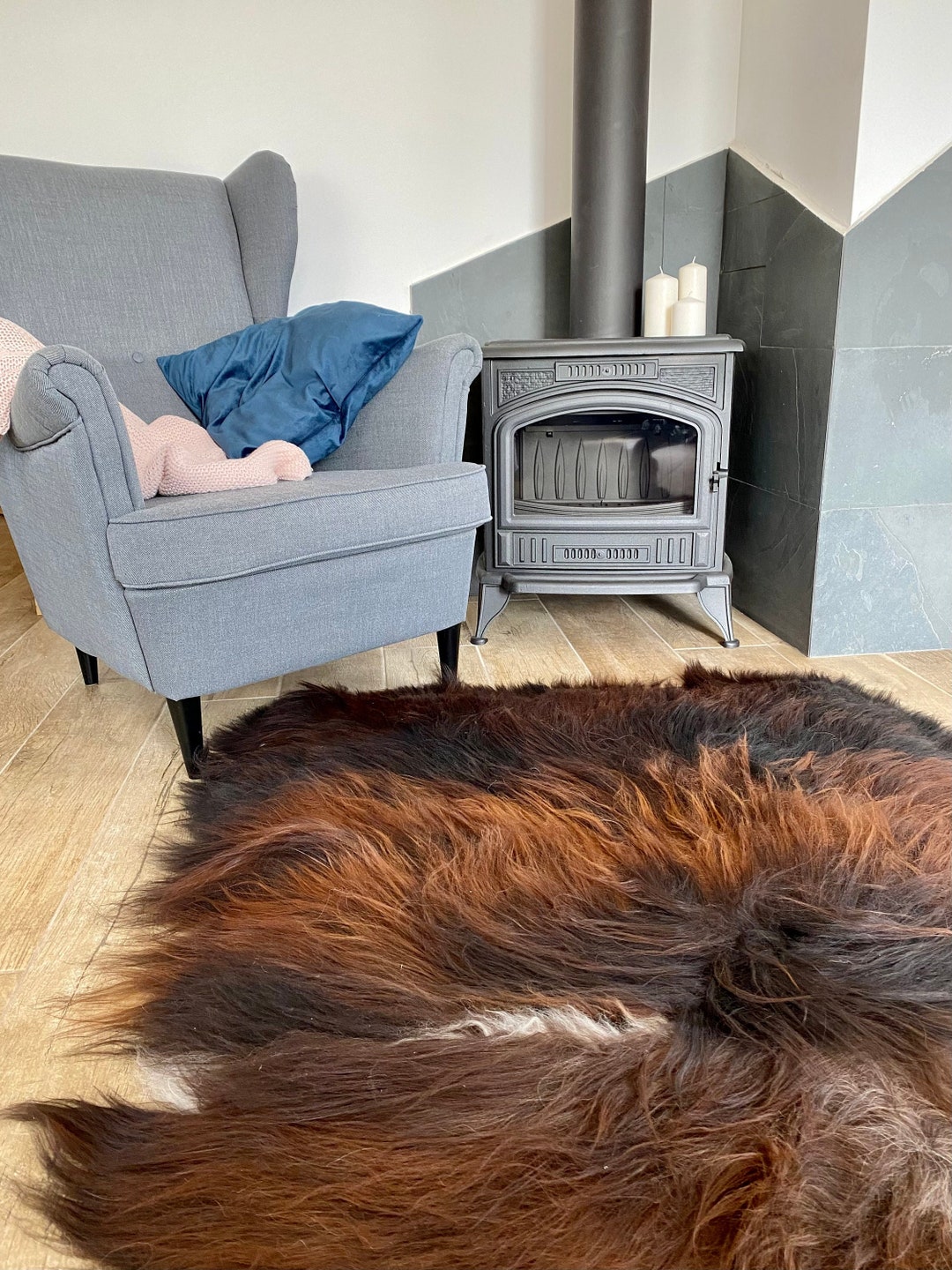 HUGE Icelandic Sheepskin Patchwork | Fur Blanket | Sofa Throw - Etsy